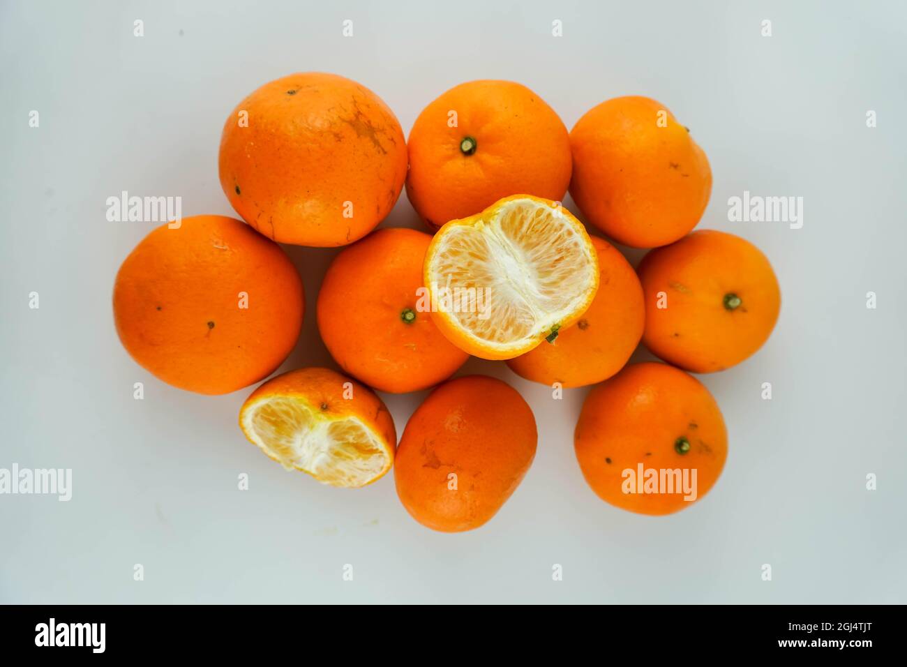 Orange fruit isolate. Orange citrus on white background. Whole orange ...
