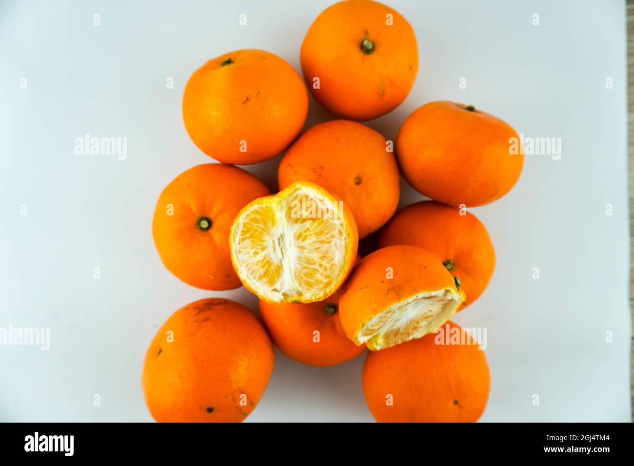 Orange fruit isolate. Orange citrus on white background. Whole orange ...