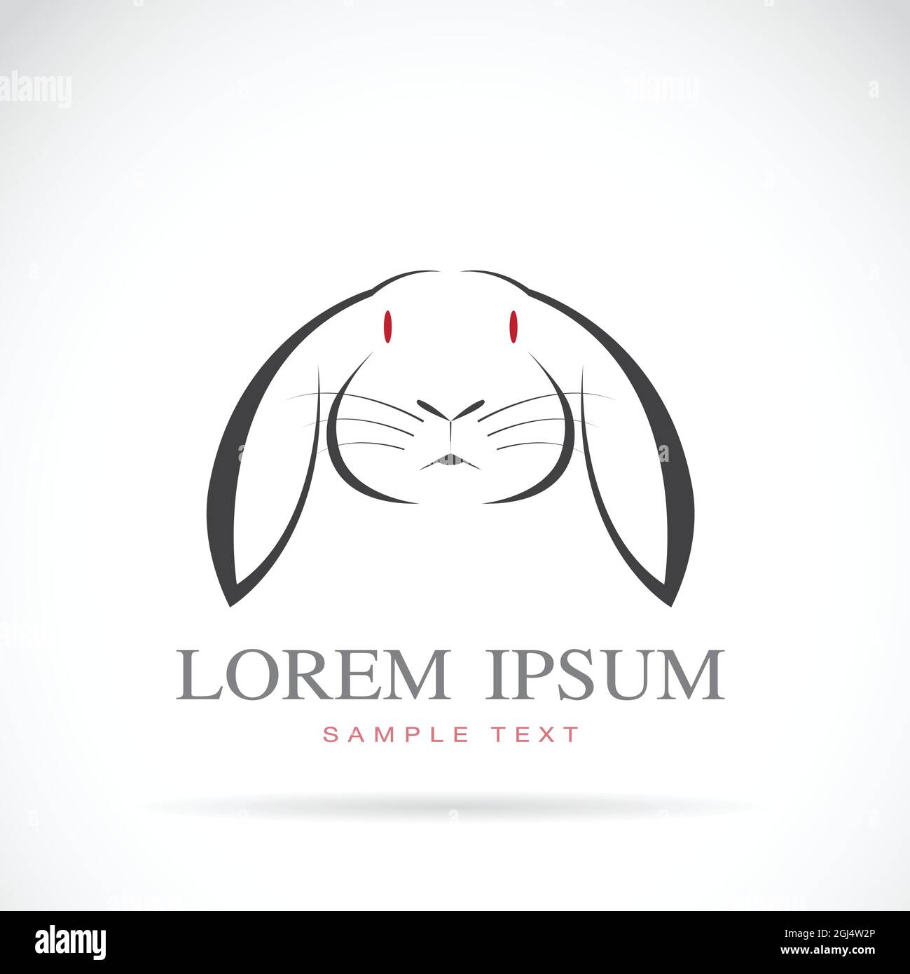 Vector image of an rabbit on white backgroundใ Easy editable layered ...