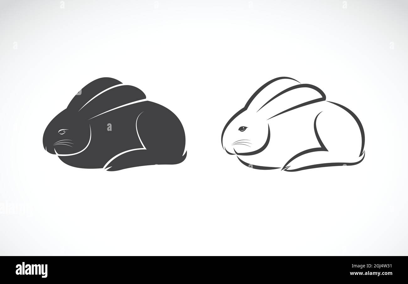 Vector image of an rabbit design on white backgroundใ Easy editable ...