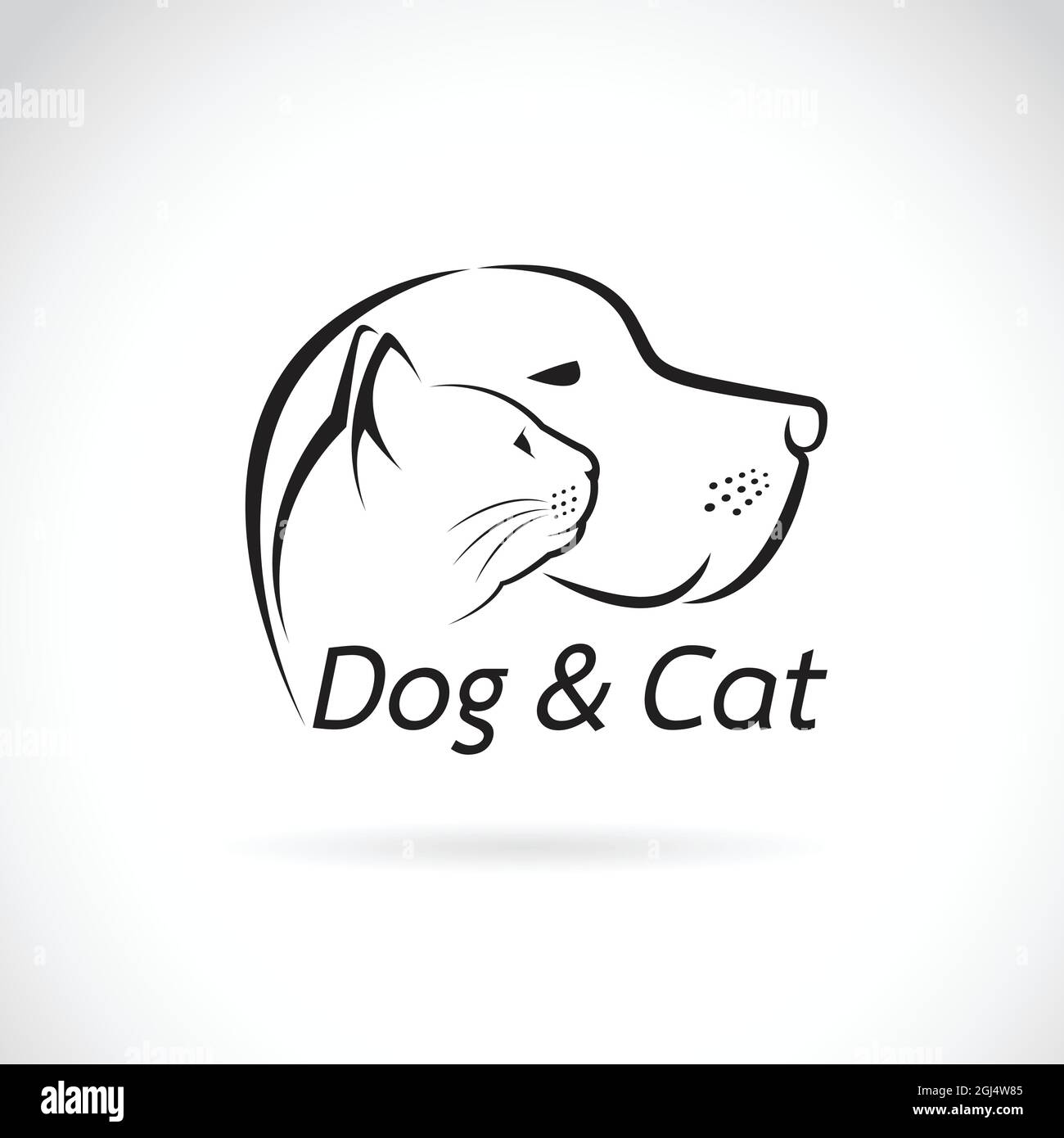 Feline and canine friends Stock Vector Images - Alamy