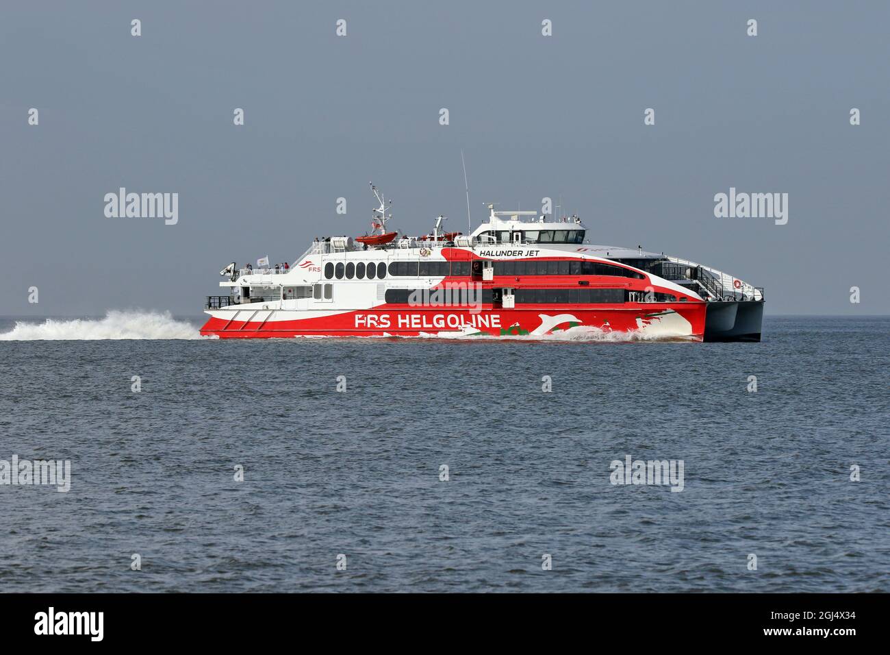 The passenger ship Halunder Jet will reach the port of Cuxhaven on June ...
