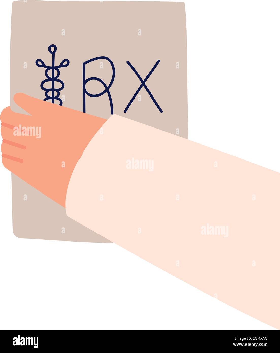 hand with rx document Stock Vector Image & Art - Alamy