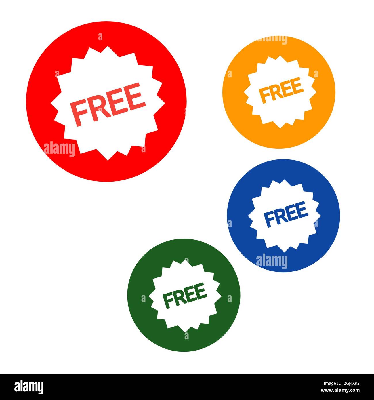 Free set of stickers label various color web icon of brand and product ...