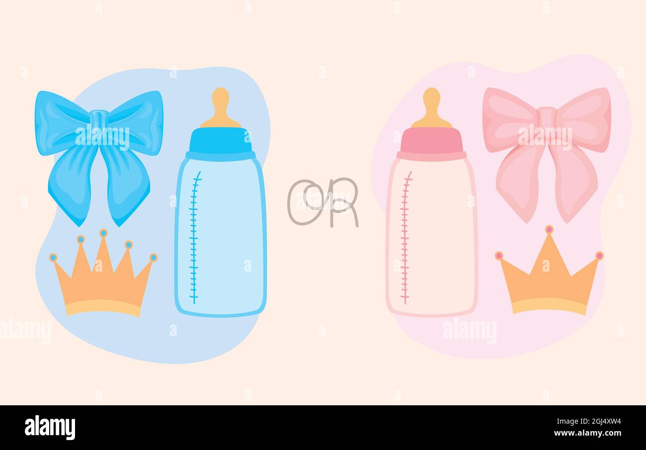 gender reveal poster Stock Vector Image & Art - Alamy