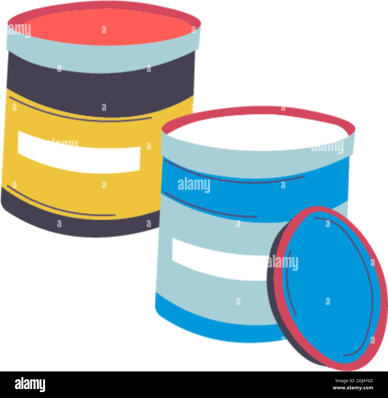 Bottles with watercolor paint, art supplies vector Stock Vector Image ...