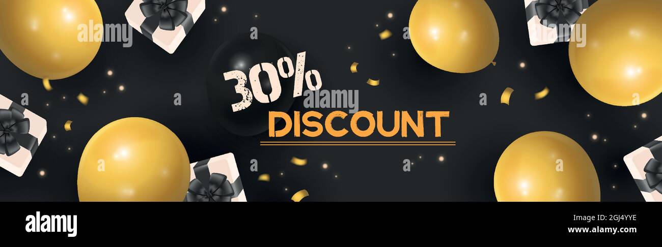 Festive discount, template for advertising balloons - Vector ...