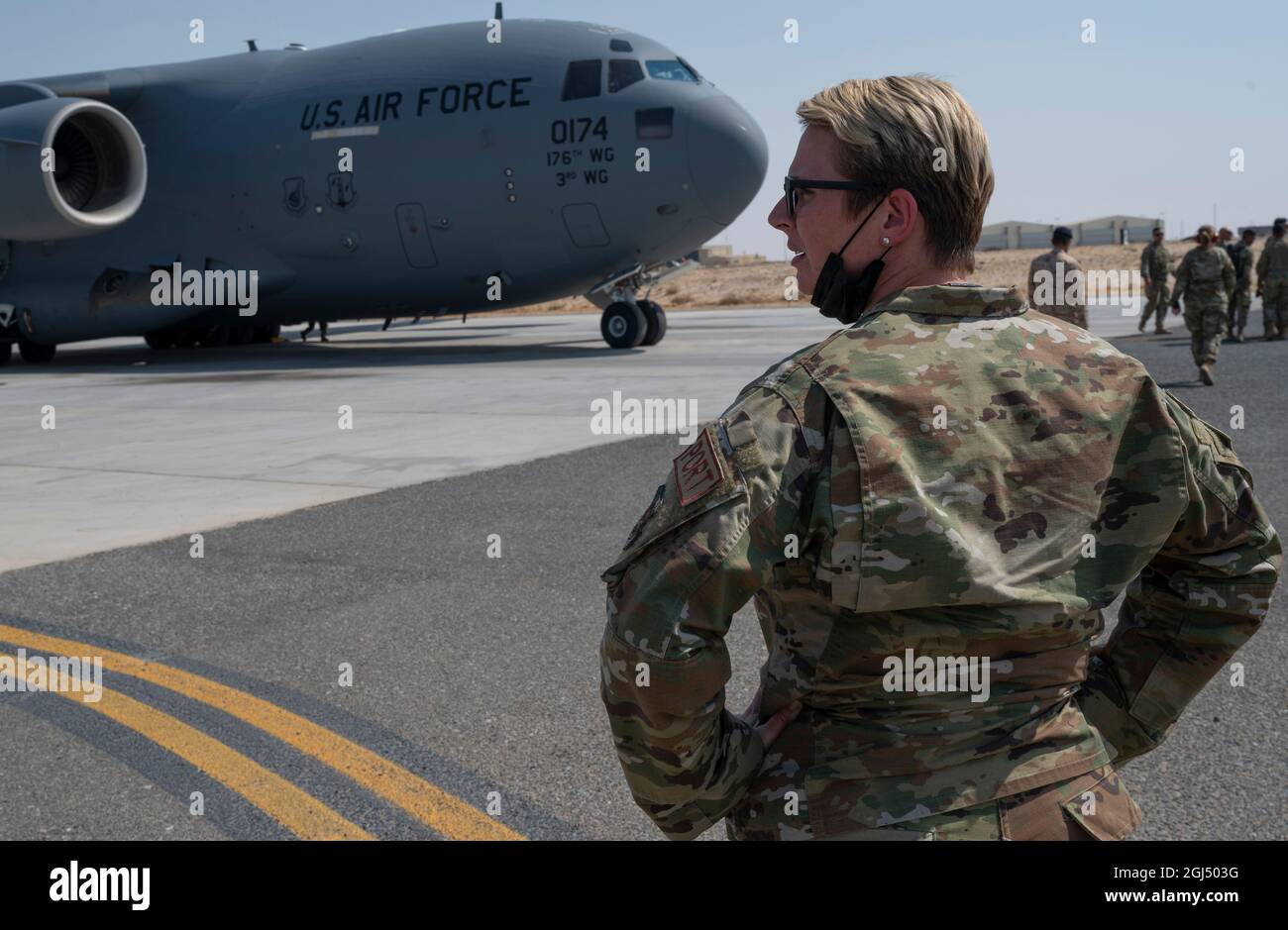 U.S. Air Force Master Sgt. Kathryn Murray, assigned to the 386th ...