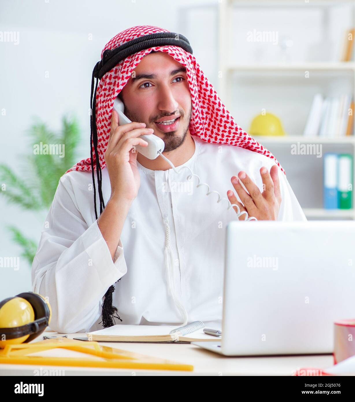 The arab engineer working on new project Stock Photo - Alamy