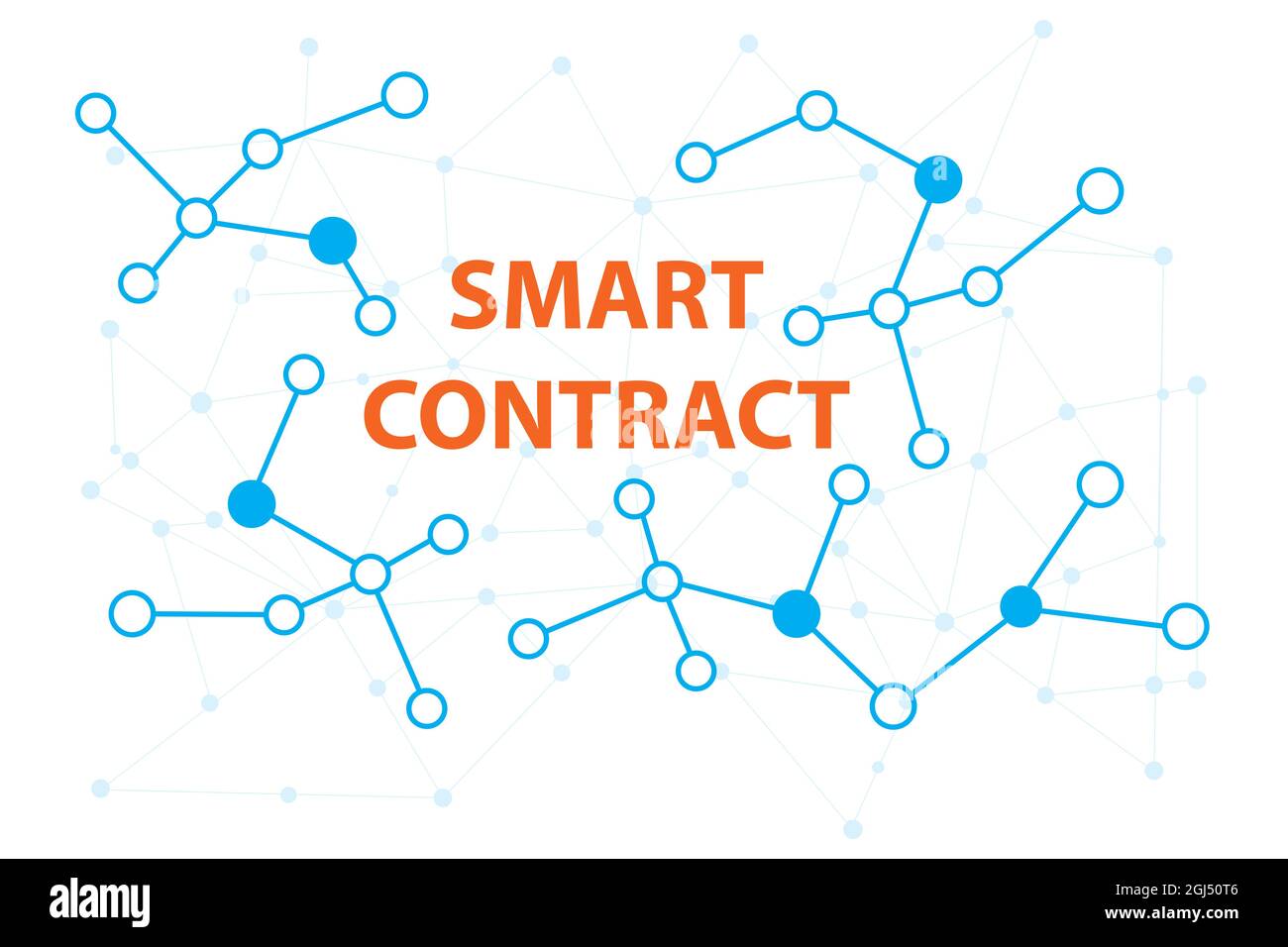 Smart contract as the illustration of blockchain concept Stock Photo ...