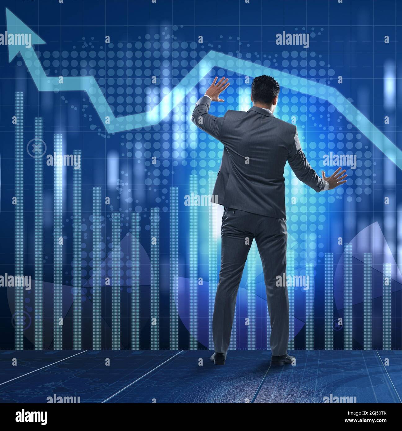 The man in stock trading business concept Stock Photo - Alamy