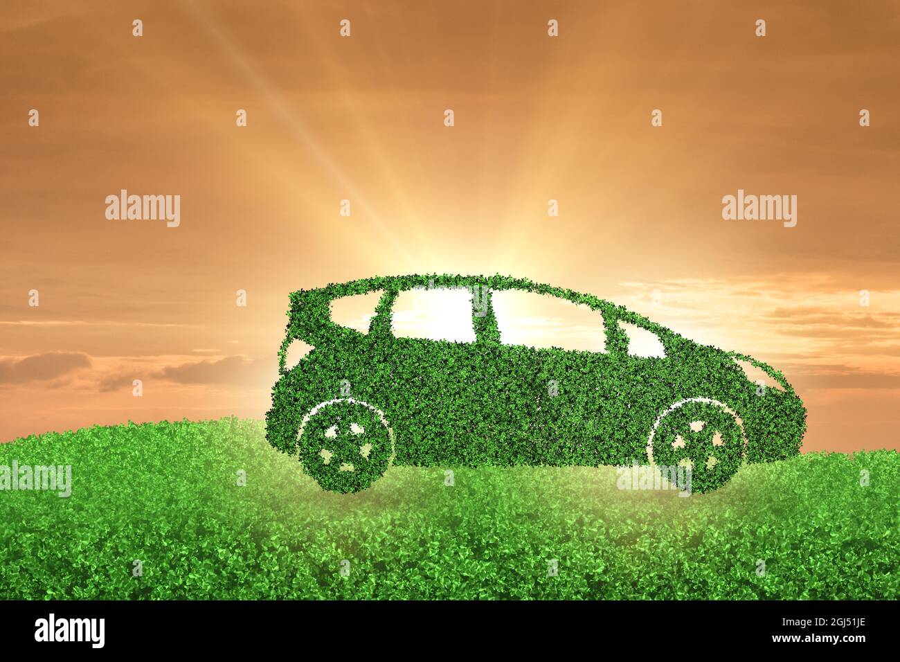 Concept of the ecological electric car Stock Photo - Alamy