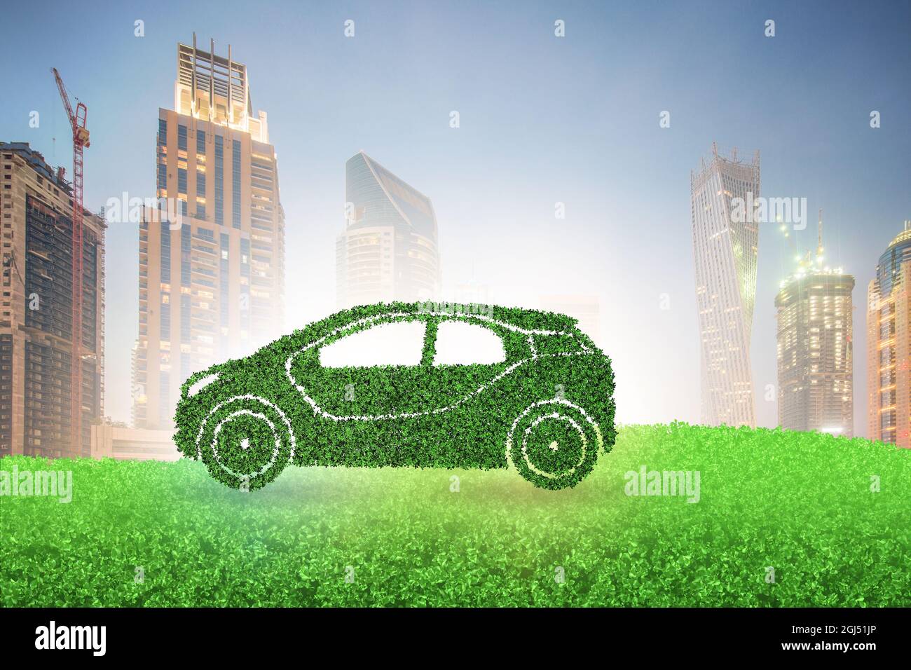 Concept of the ecological electric car Stock Photo - Alamy