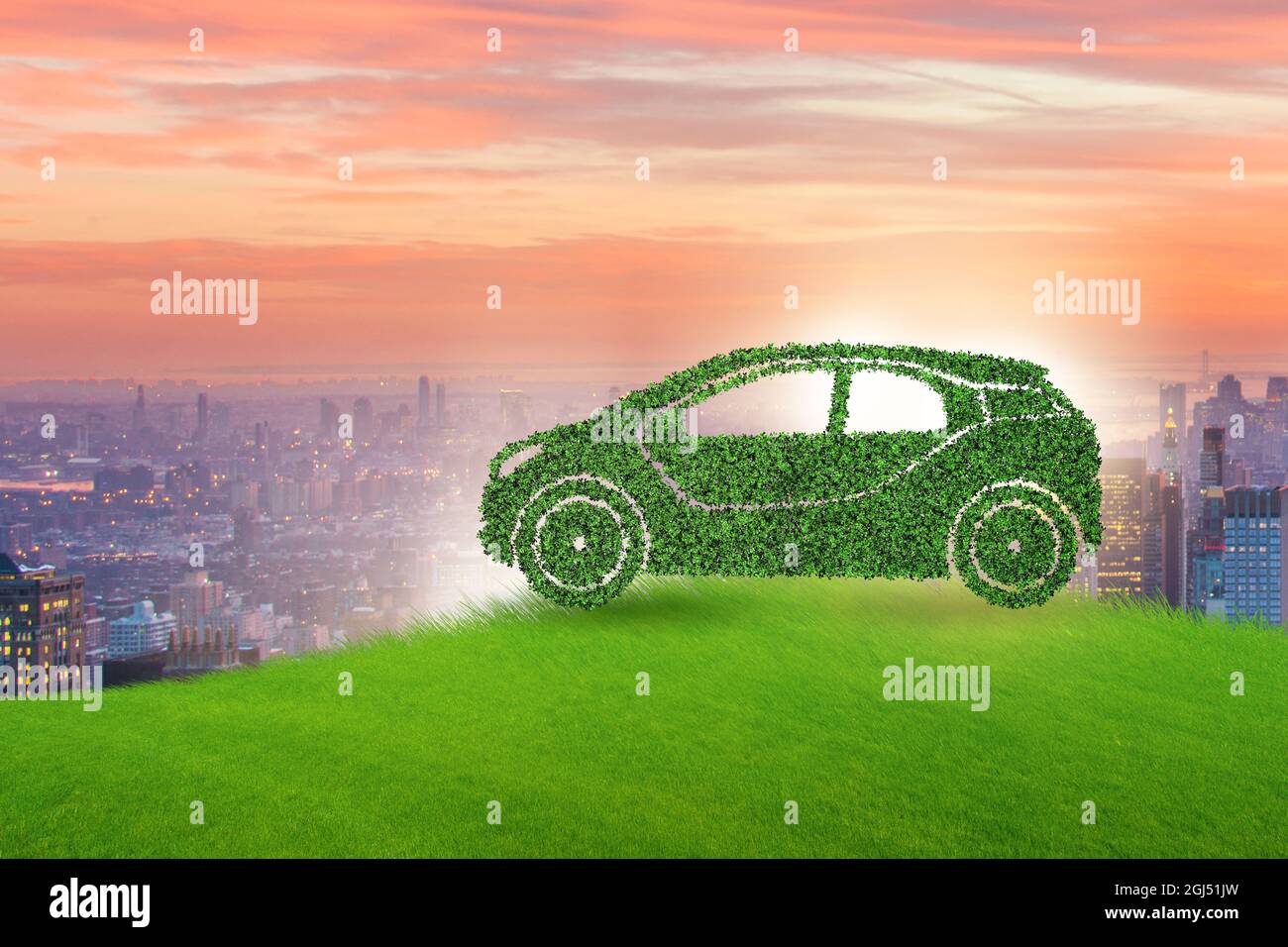 Concept of the ecological electric car Stock Photo - Alamy