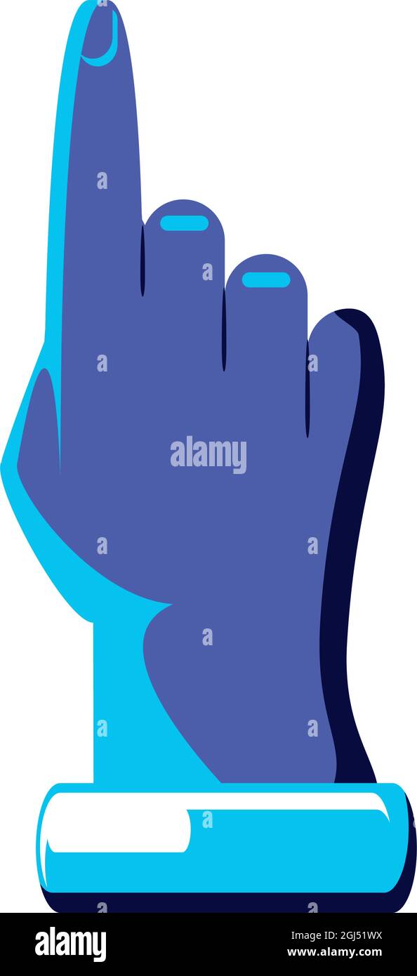 hand raised index finger Stock Vector Image & Art - Alamy