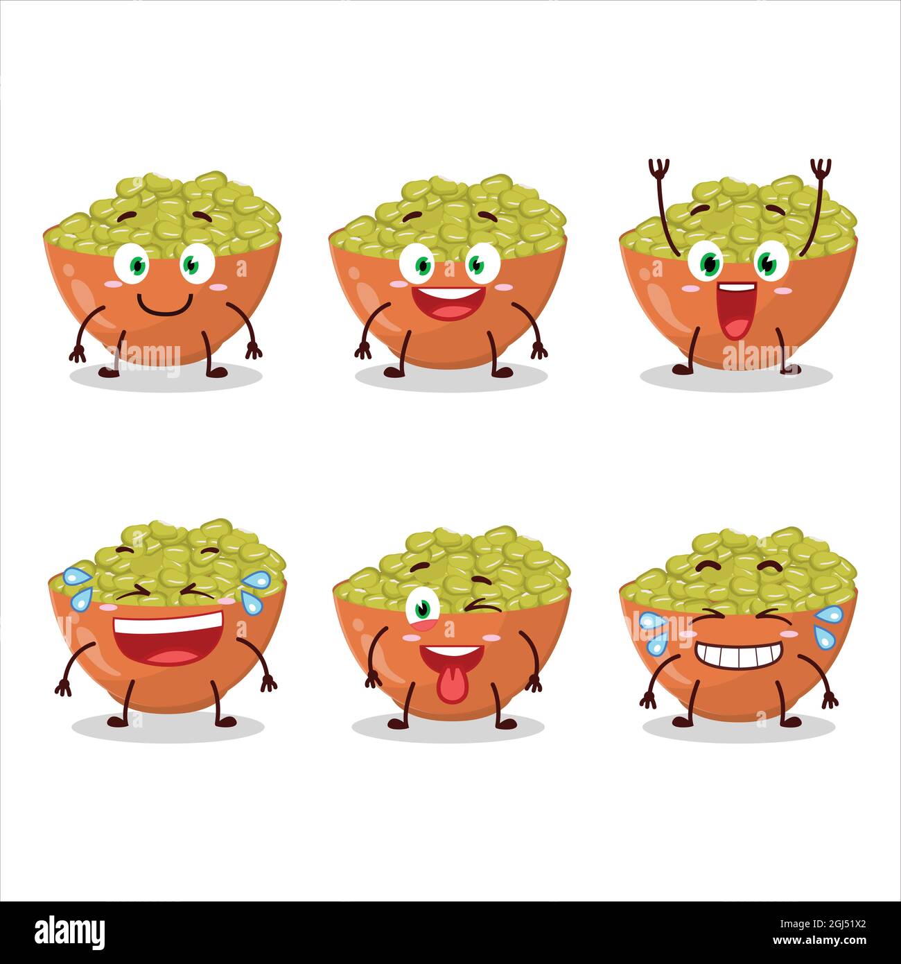 Cartoon character of mung beans with smile expression. Vector ...