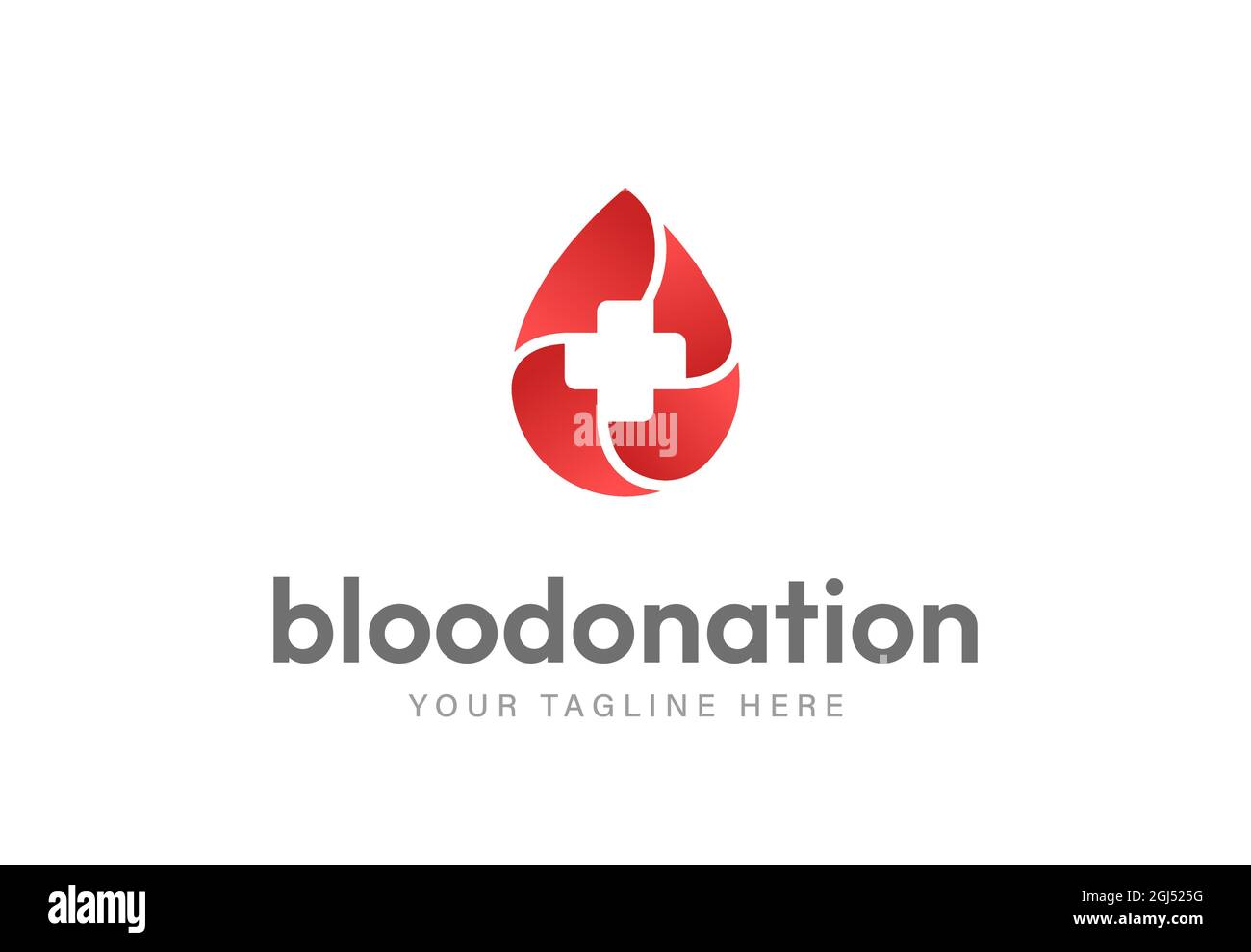 Minimalistic logotype design template for blood donation campaign with ...