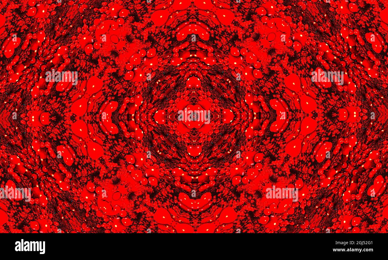 Horror red star kaleidoscope pattern wallpaper design Stock Photo - Alamy