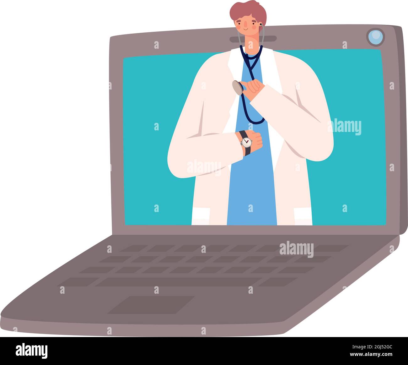 virtual pretty man doctor Stock Vector Image & Art - Alamy