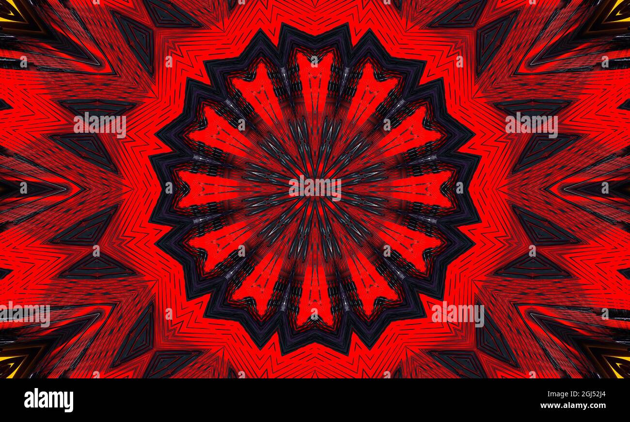 Digital visualization of a vampire sign. Bloddy kaleidoscope Stock ...