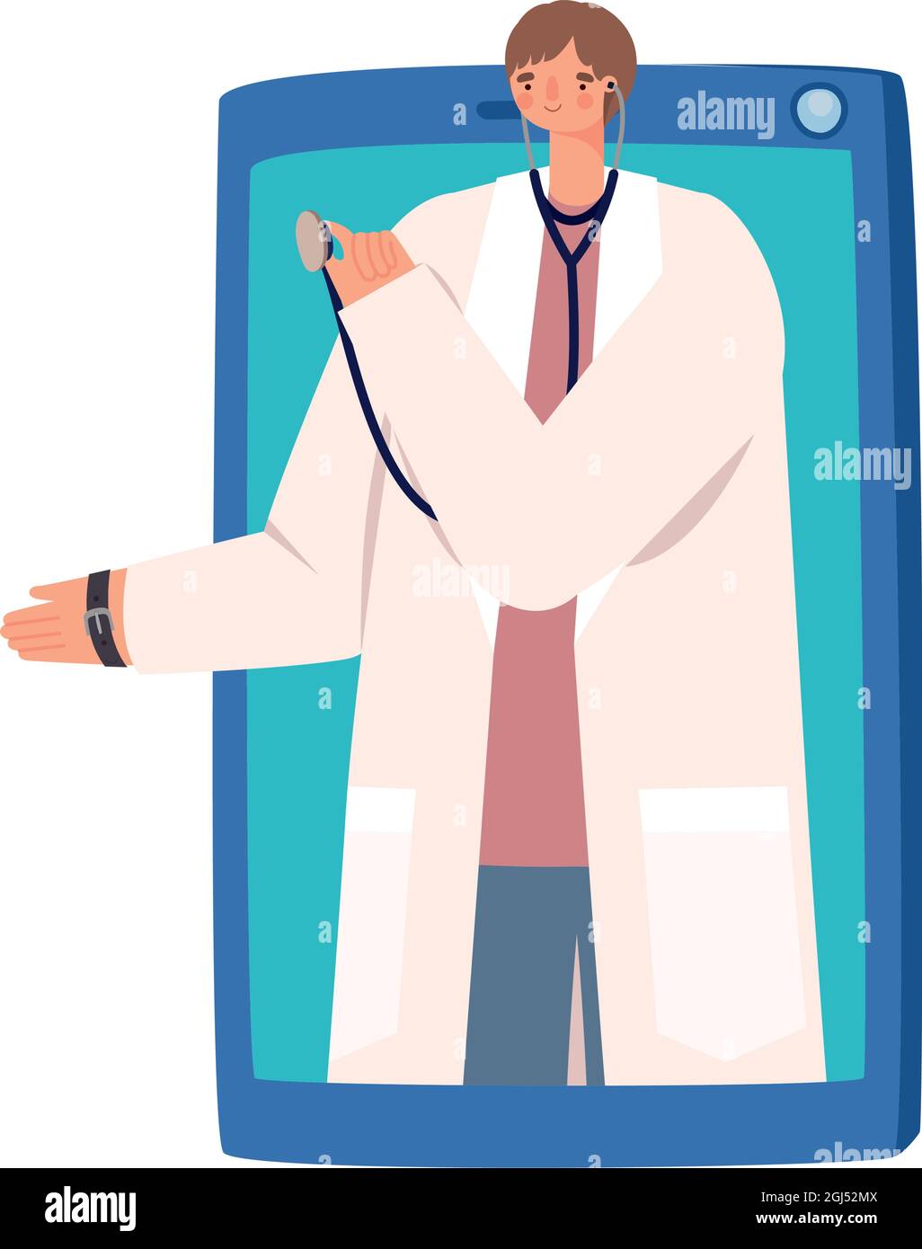 virtual man doctor icon Stock Vector Image & Art - Alamy