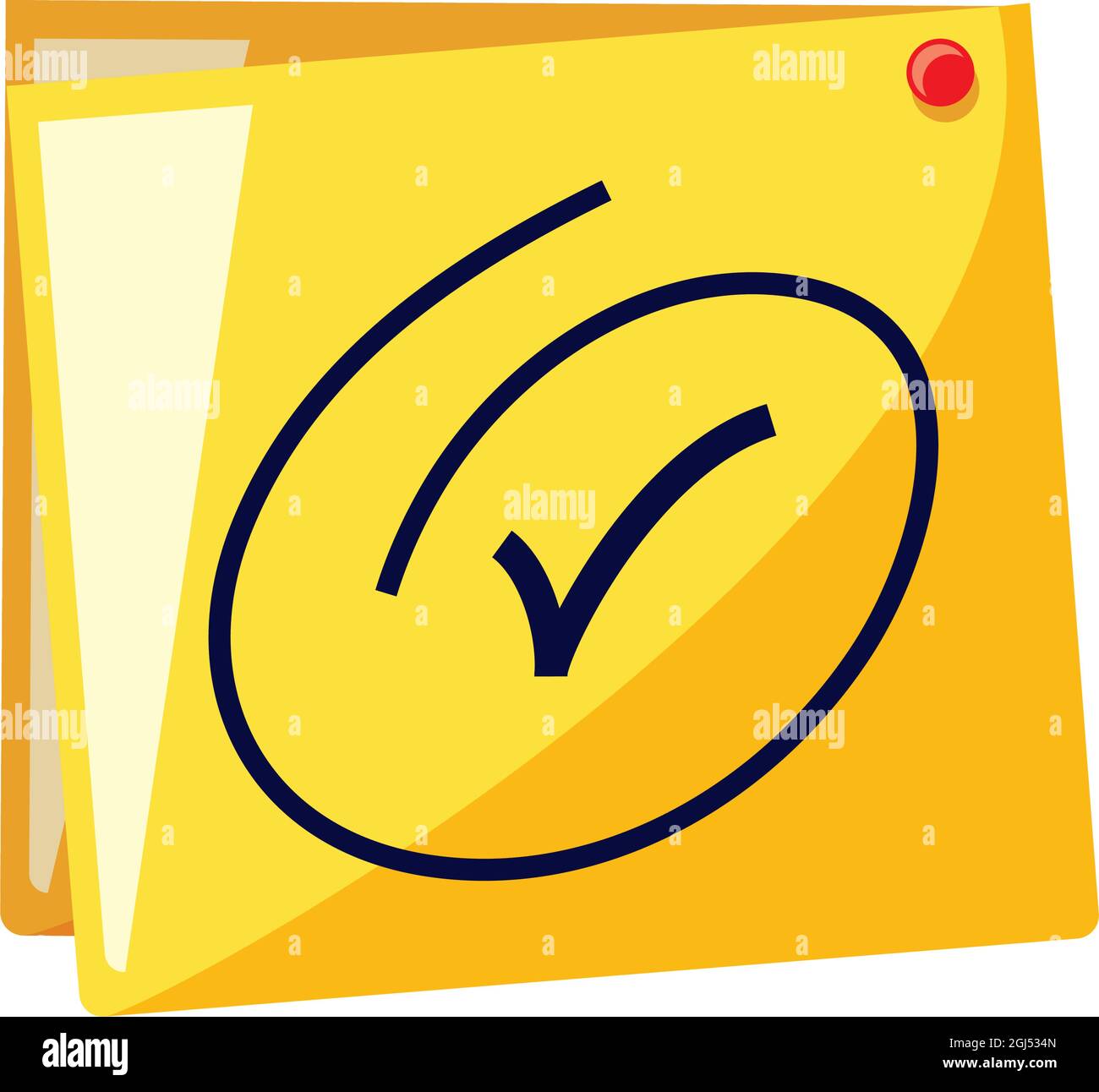 note check mark Stock Vector Image & Art - Alamy