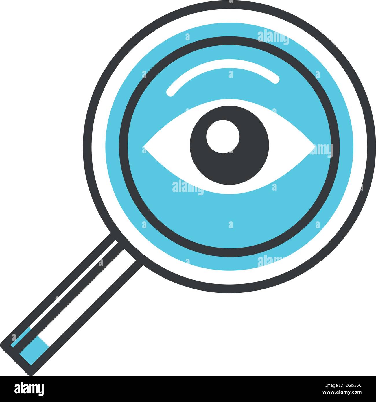 eye in magnifier Stock Vector Image & Art - Alamy