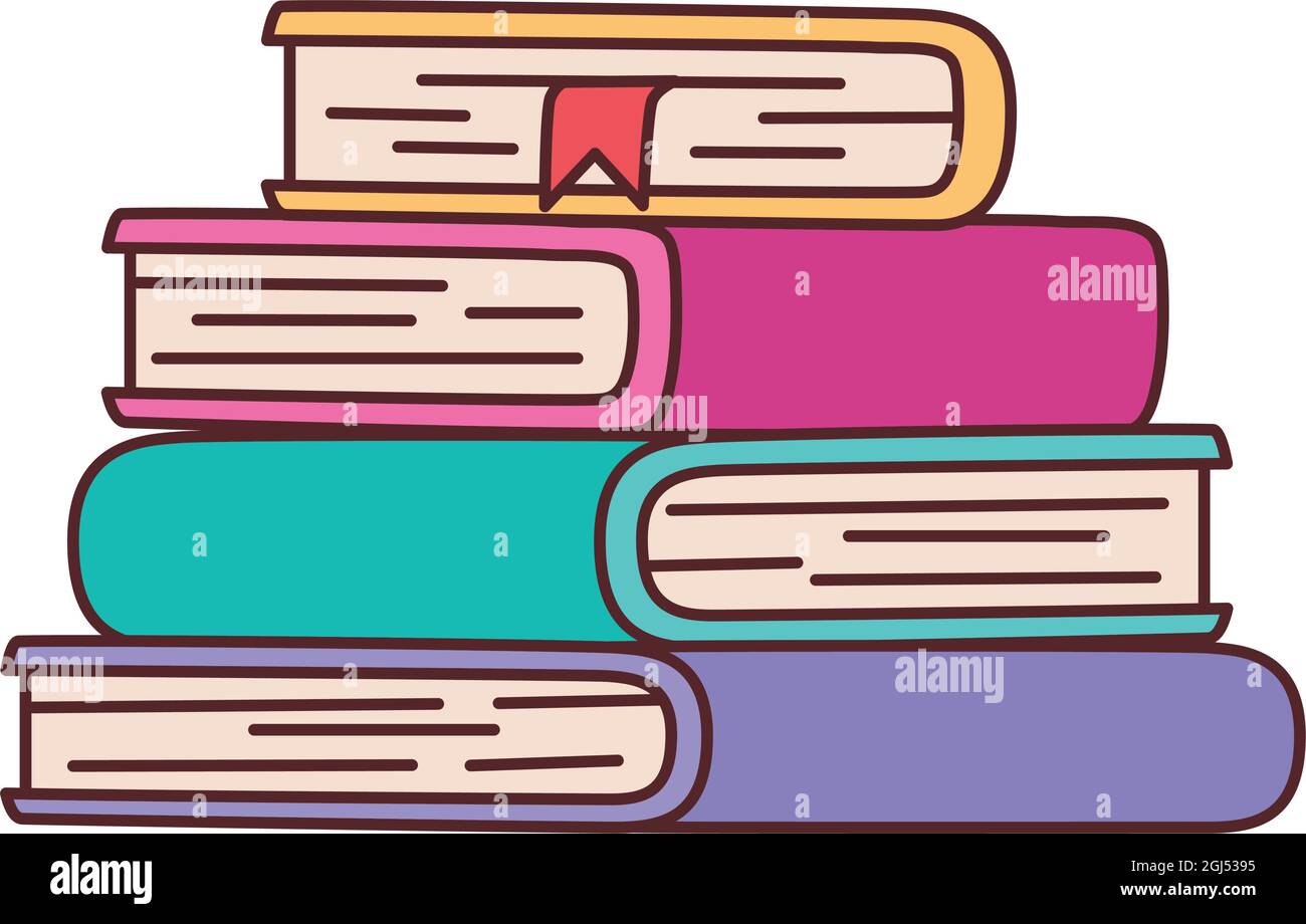stack of textbooks Stock Vector Image & Art - Alamy