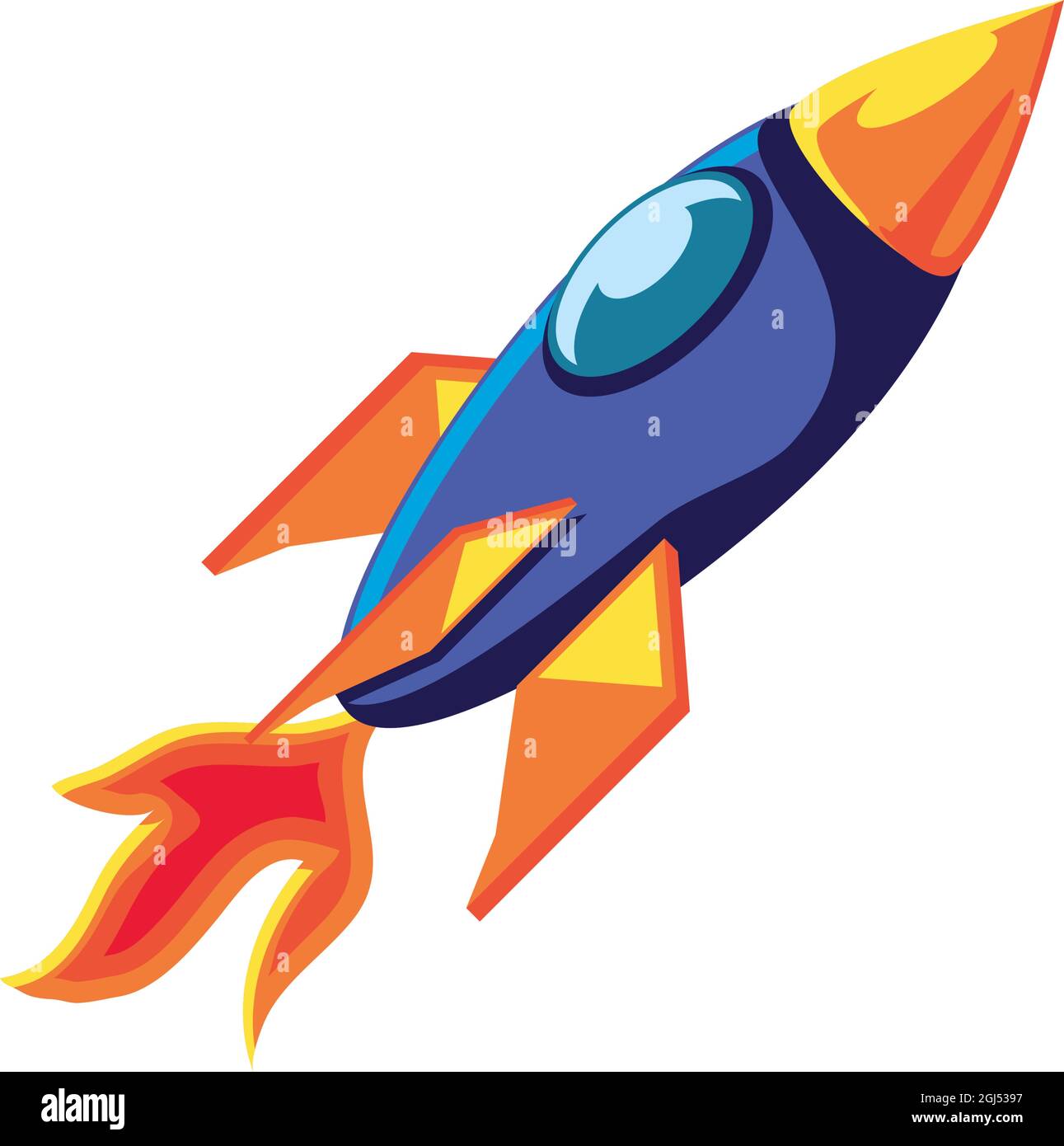 Take off launching rocket Stock Vector Images - Alamy