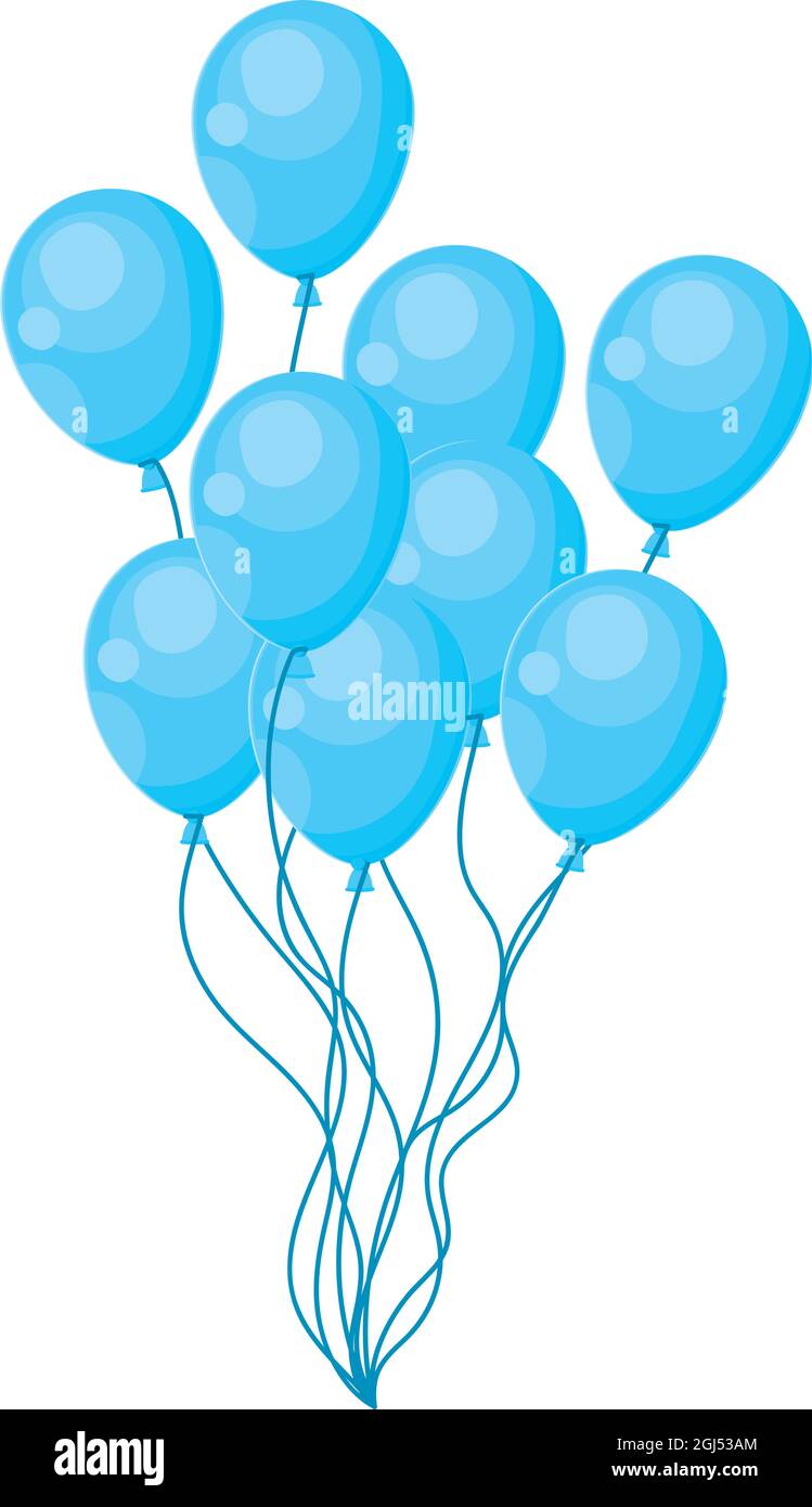 blue balloons illustration Stock Vector Image & Art - Alamy