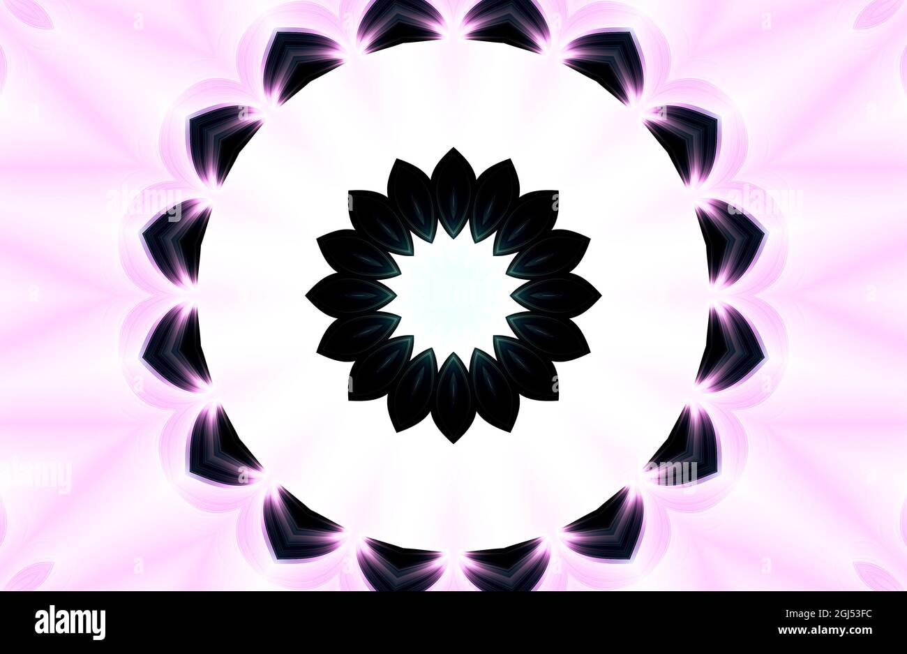 Abstract silver and light pink textured pattern with kaleidoscope ...