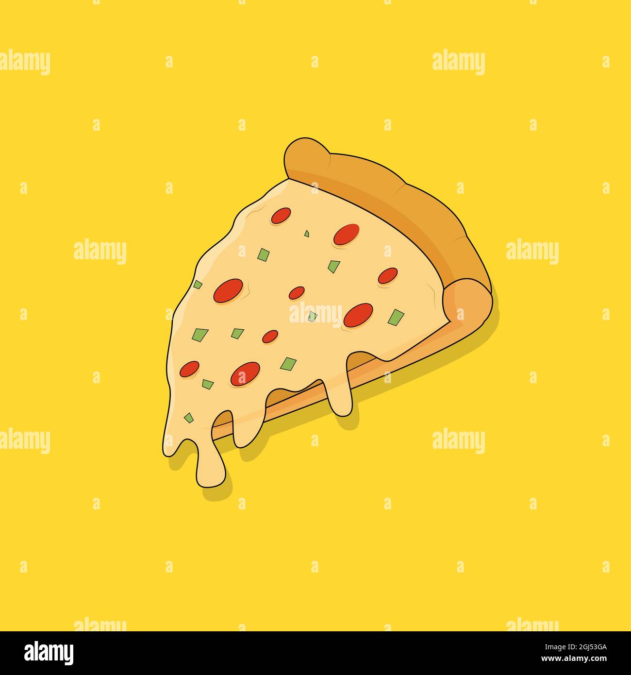 Cartoon pizza logo hi-res stock photography and images - Alamy