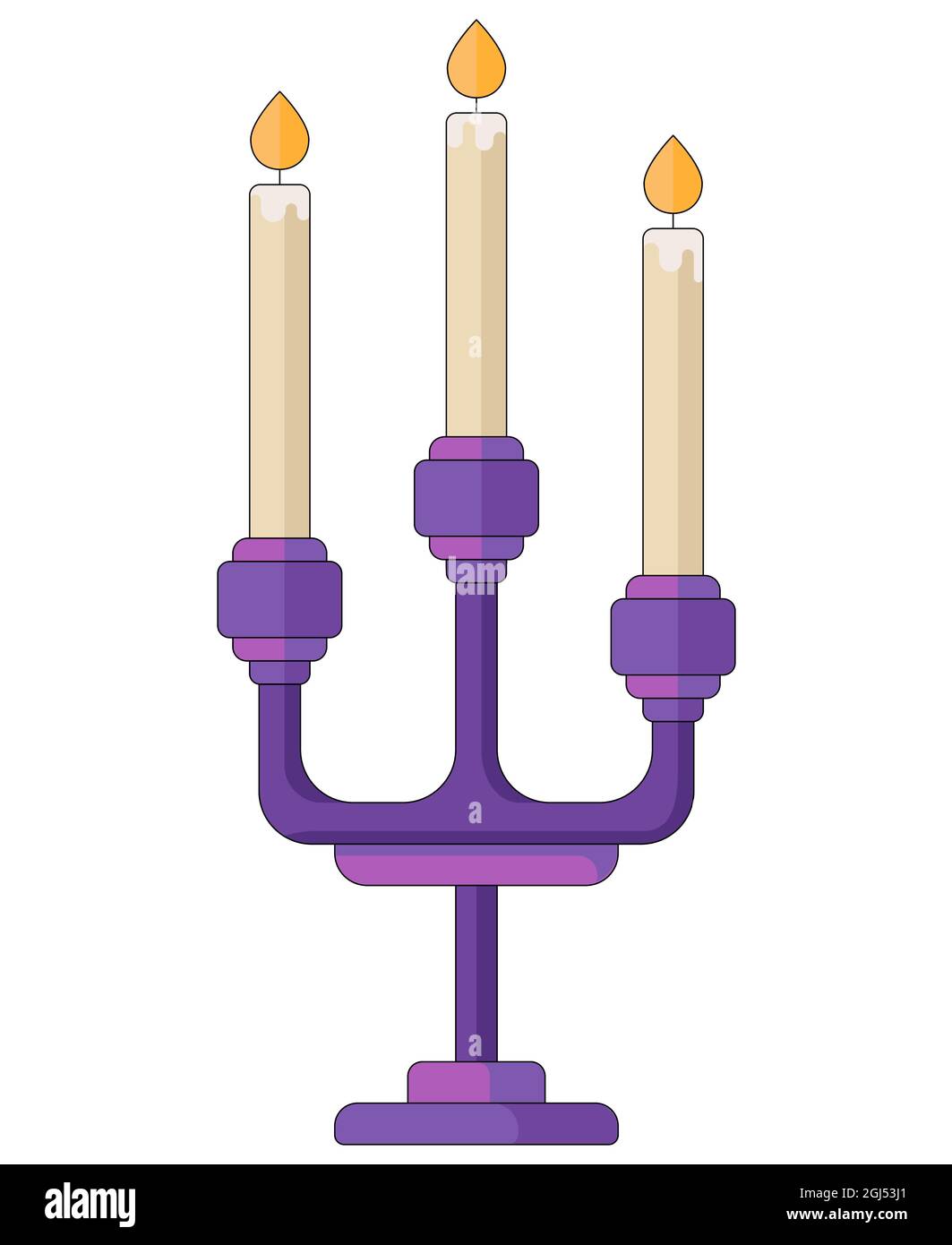 Flat style icon of Christmas stuff for cozy celebrate at home isolated ...