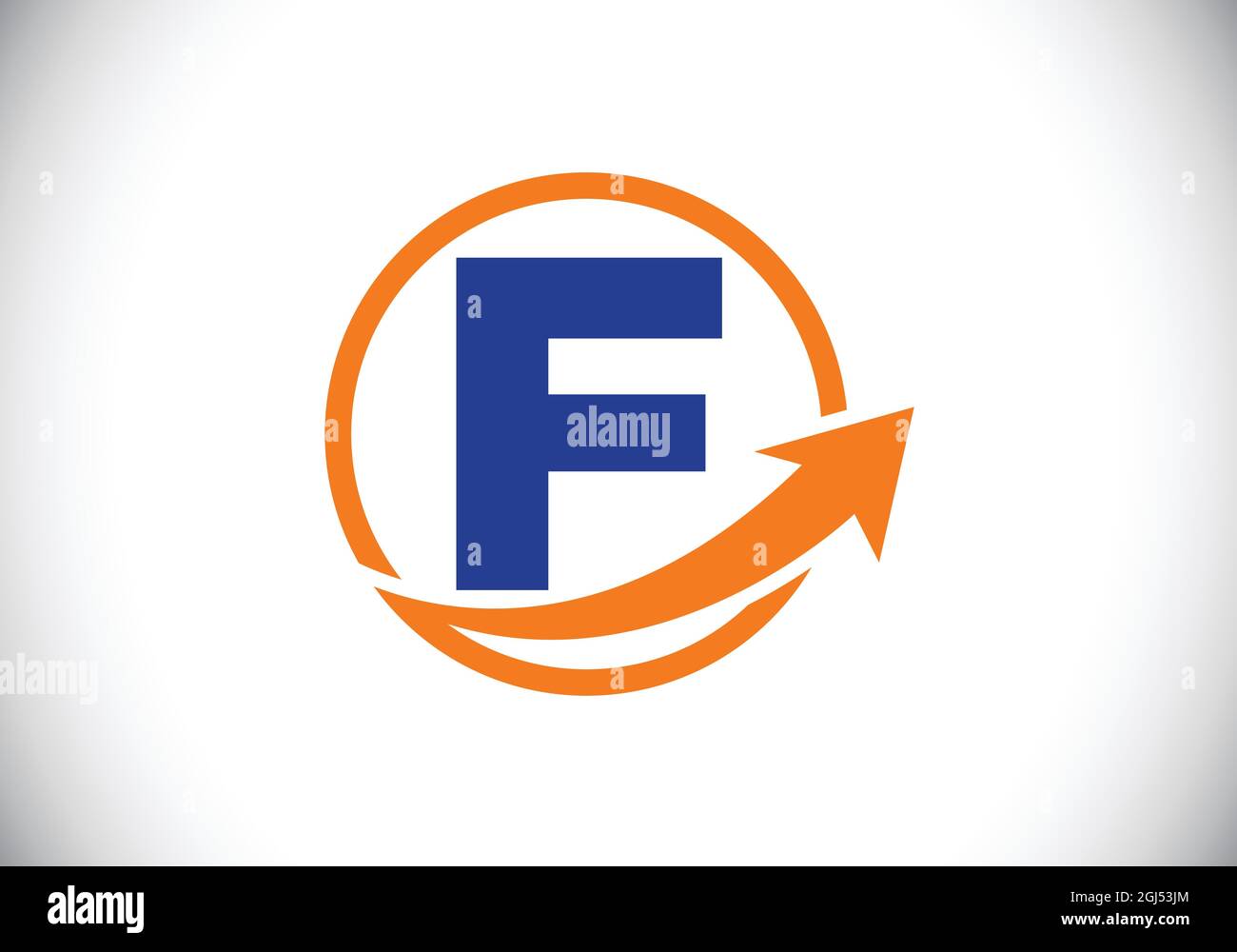 Initial F monogram alphabet symbol design incorporated with the arrow ...