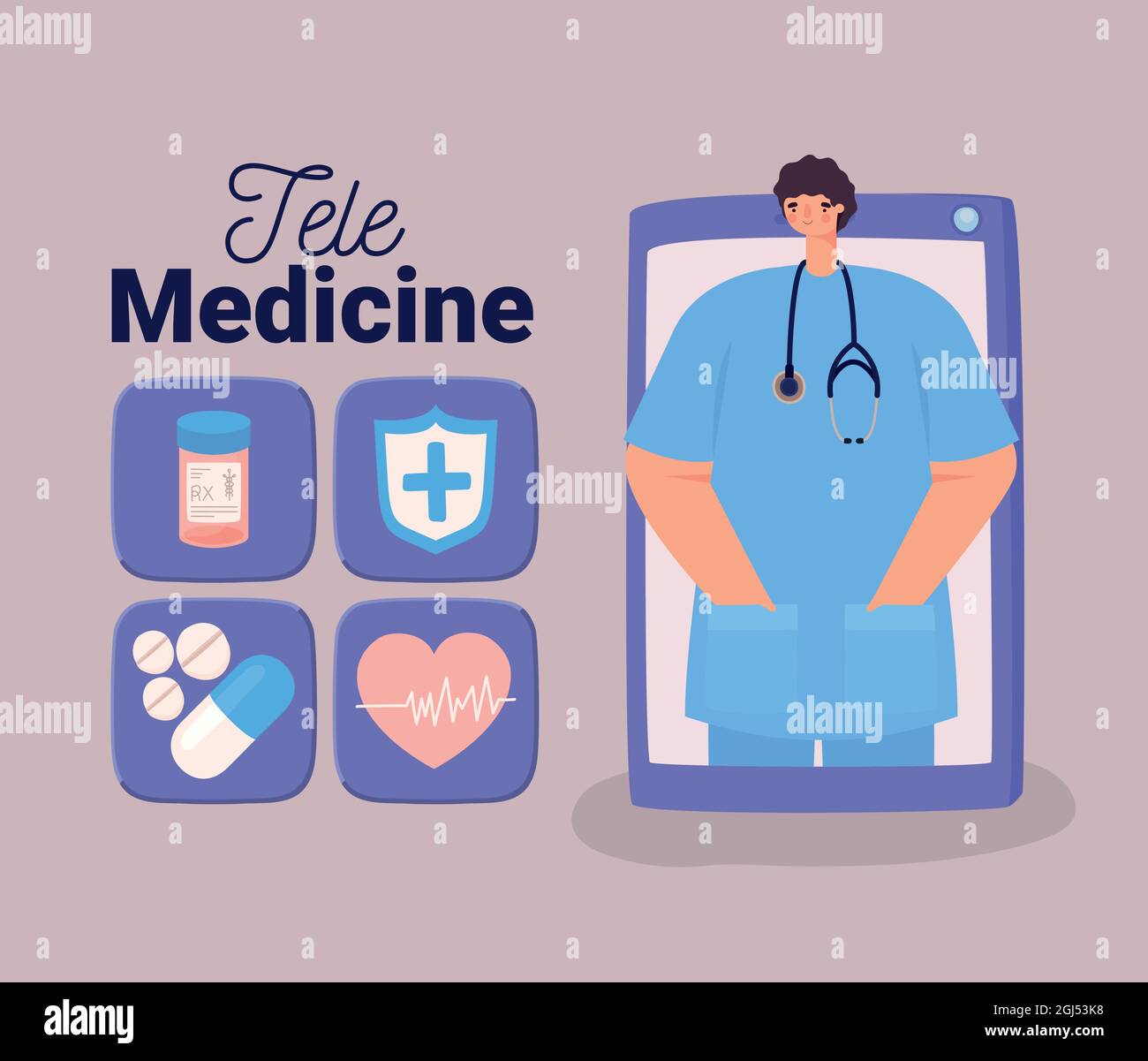 tele medicine design Stock Vector Image & Art - Alamy