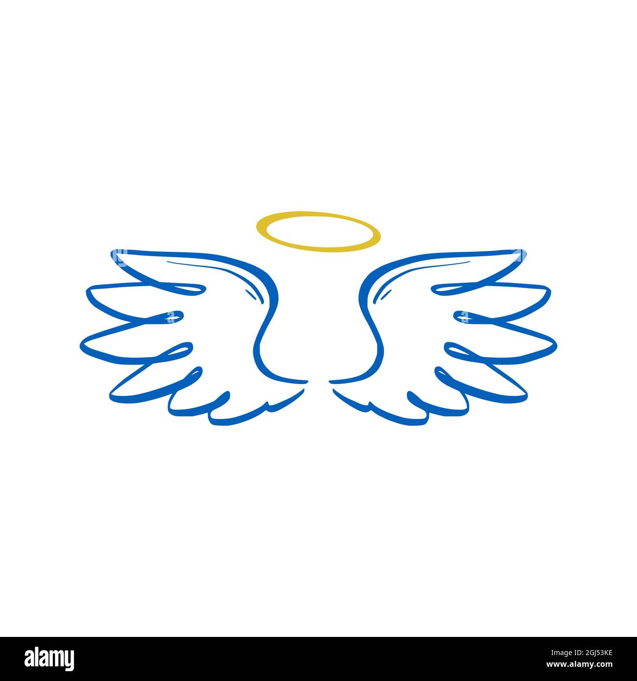 Angel Wings With Halo Drawings