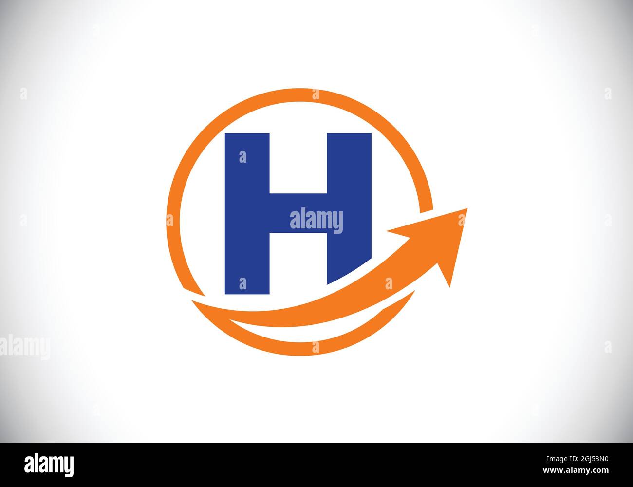 Initial H monogram alphabet symbol design incorporated with the arrow ...