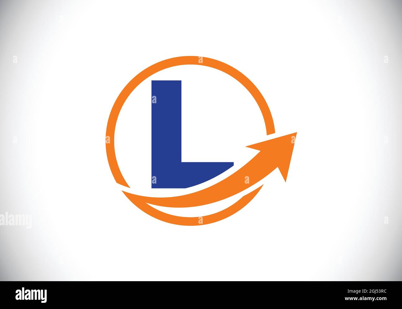 Initial L monogram alphabet symbol design incorporated with the arrow ...