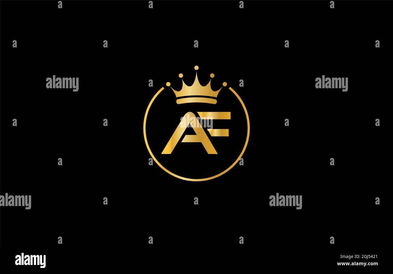 Simple and creative golden crown logo art and symbol design by AF ...