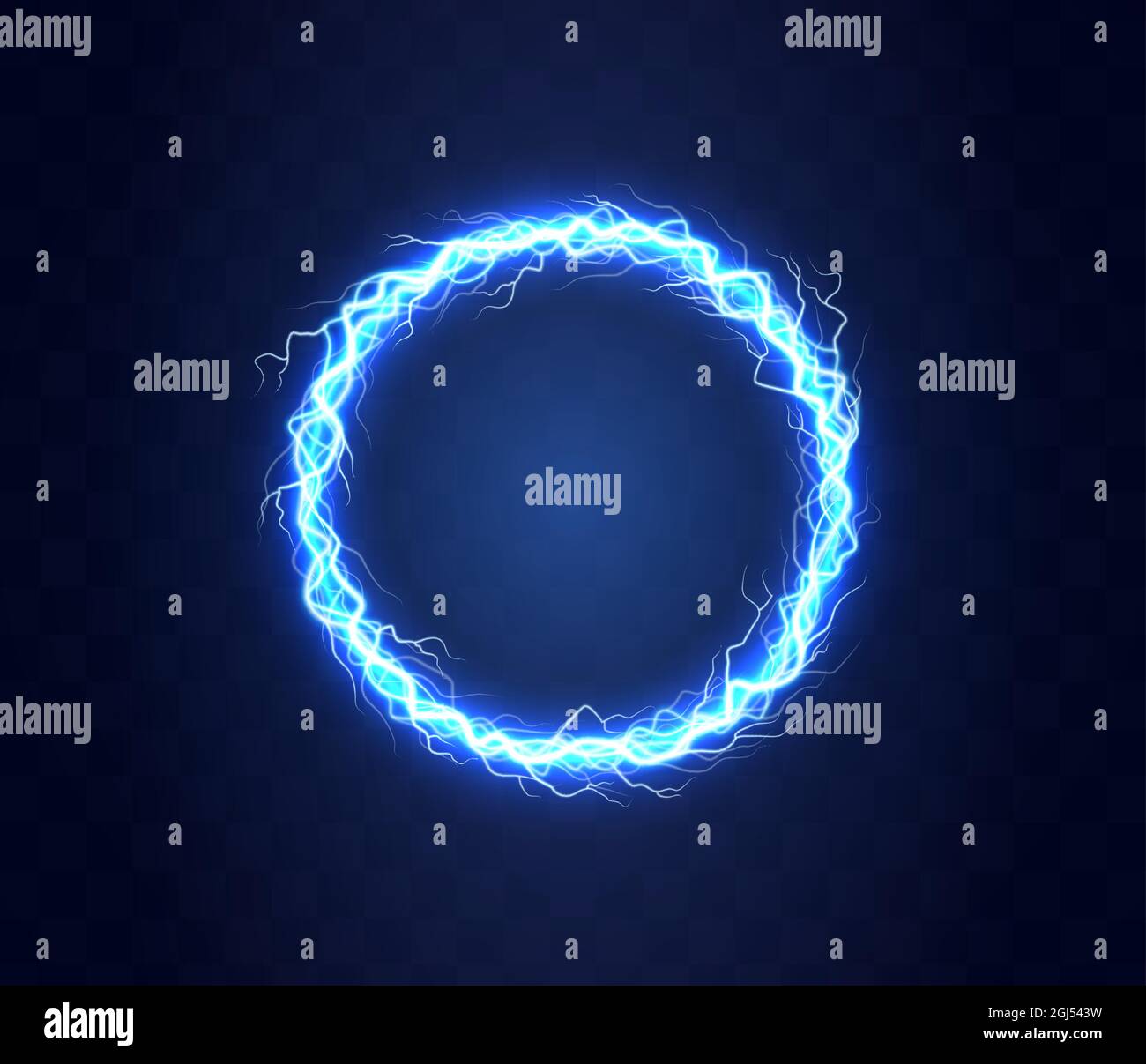 Realistic circle of thunder storm lightnings Stock Vector Image & Art ...