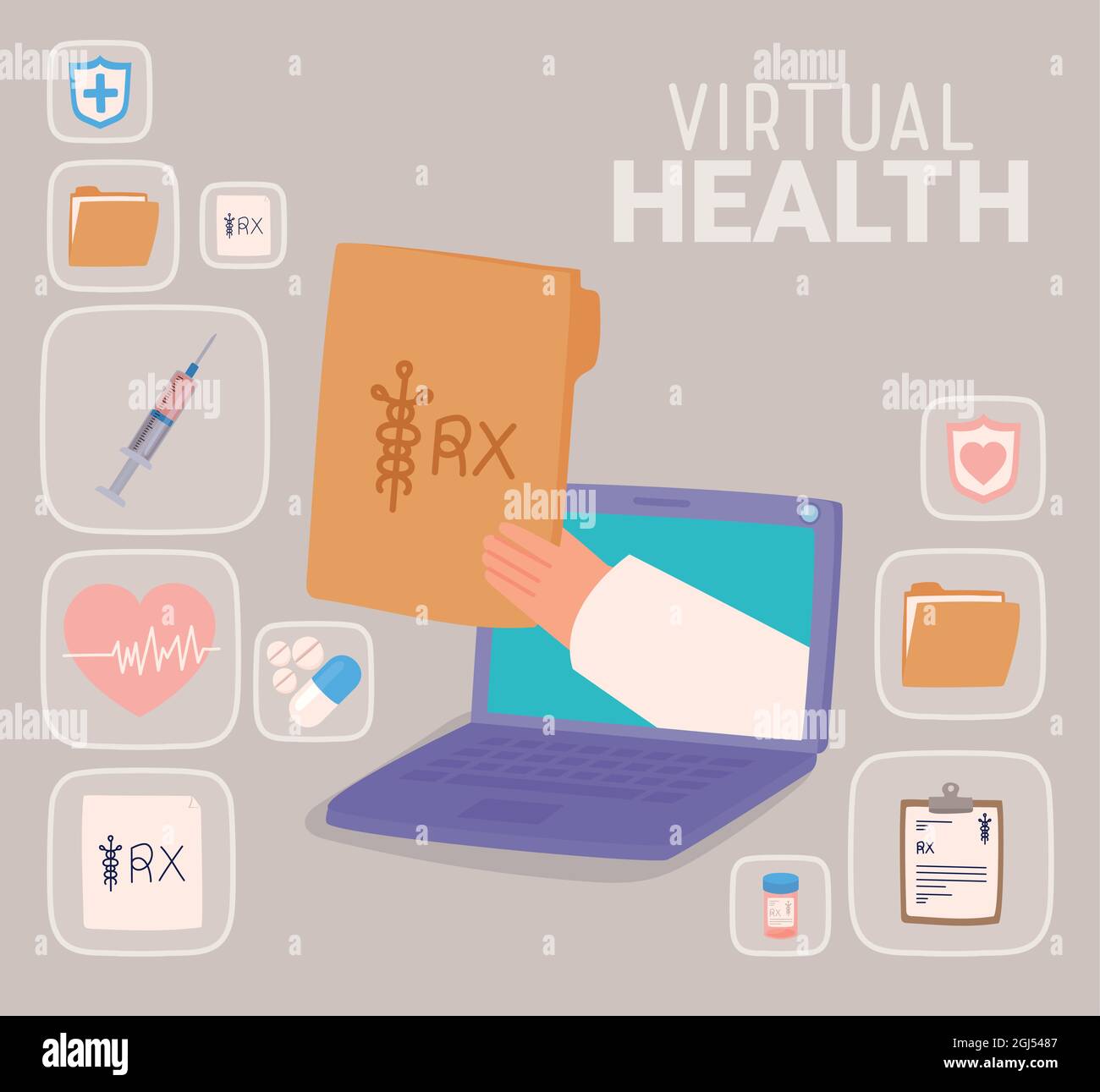 virtual health invitation Stock Vector Image & Art - Alamy