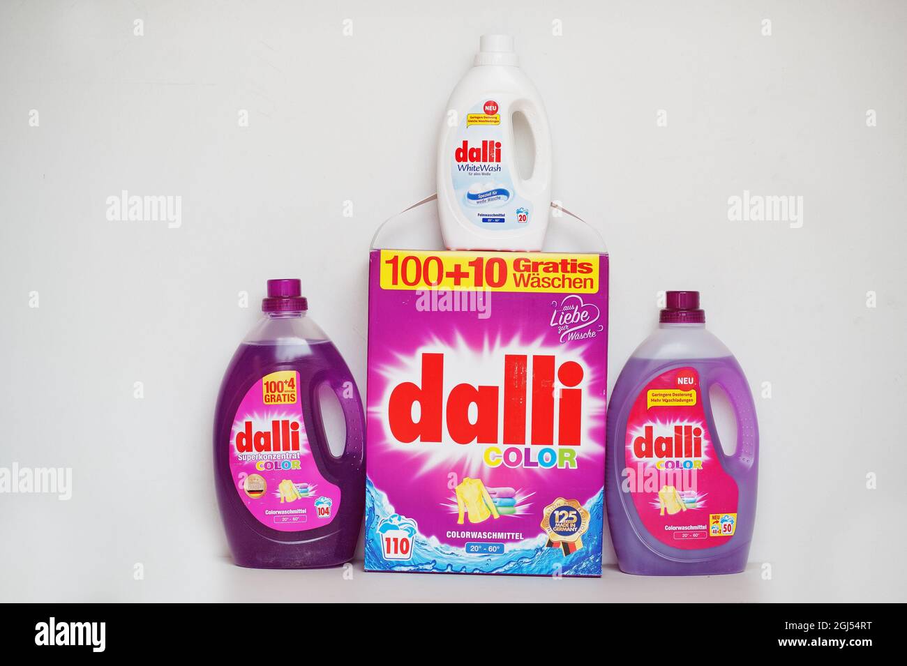 Kyiv, Ukraine - September,9 2021: Dalli washing powders and detergents ...