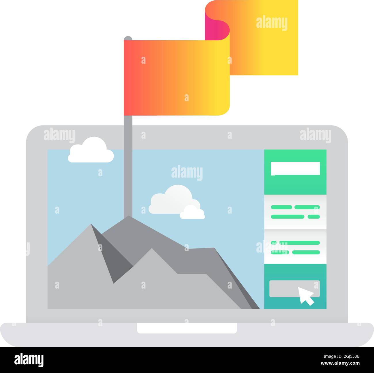 Way to success and challenge vector icon Stock Vector Image & Art - Alamy