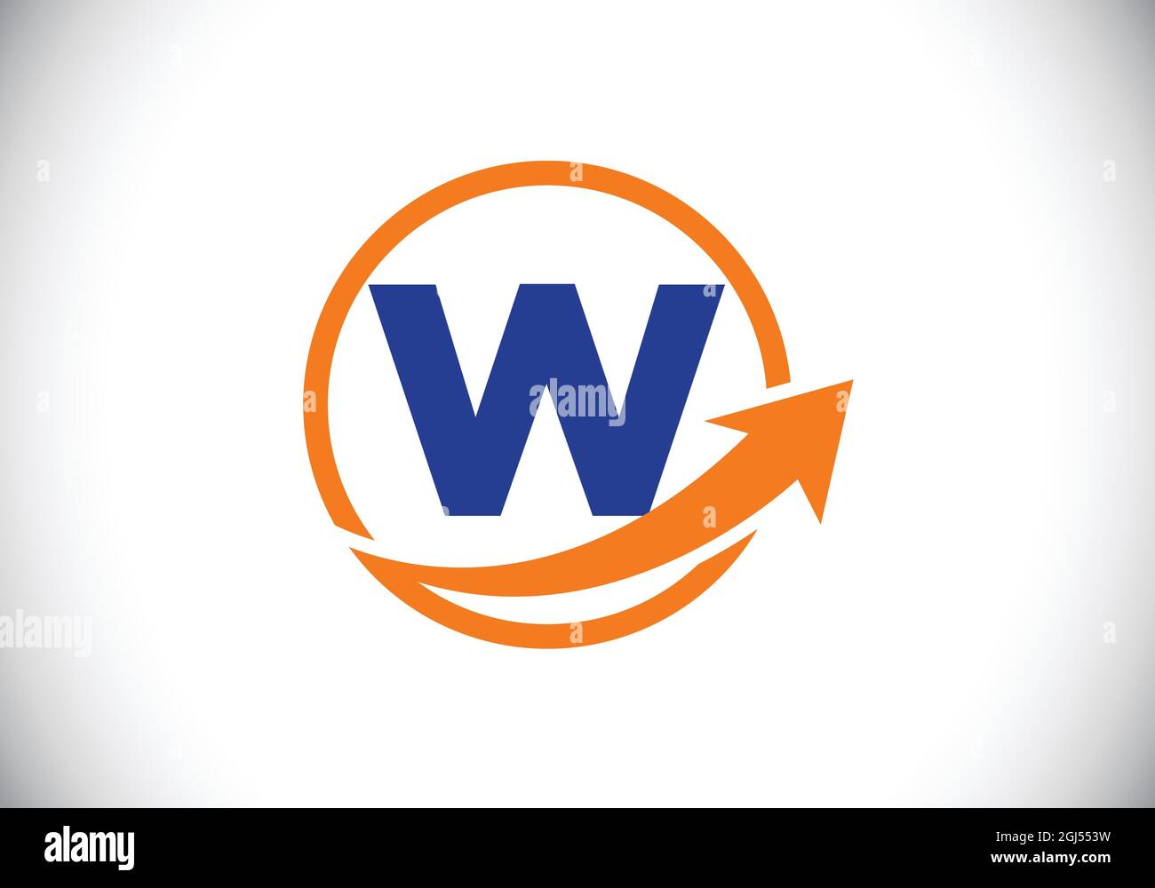 Initial W monogram alphabet symbol design incorporated with the arrow ...