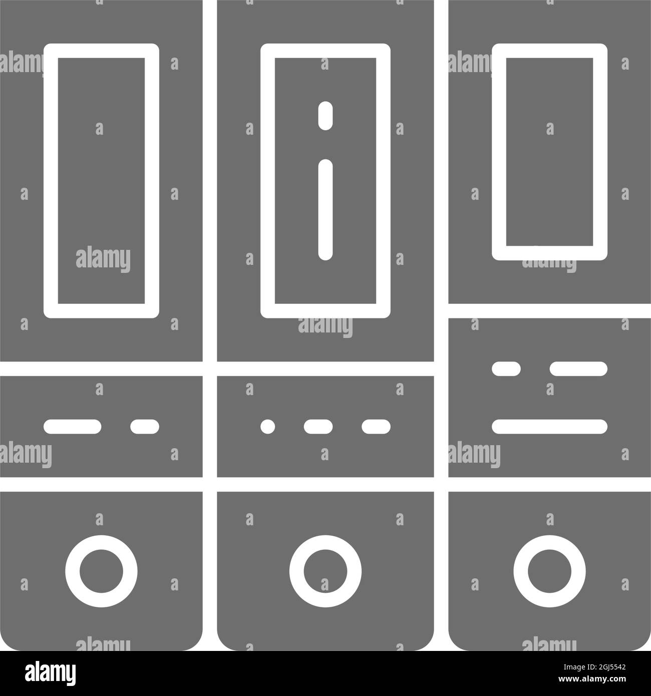 Vector office folder, arch files grey icon Stock Vector Image & Art - Alamy