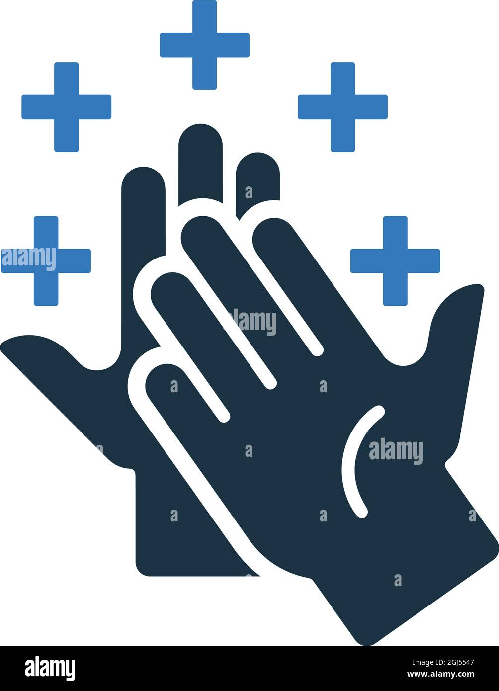 Clean, hands icon is isolated on white background. Use for graphic and ...