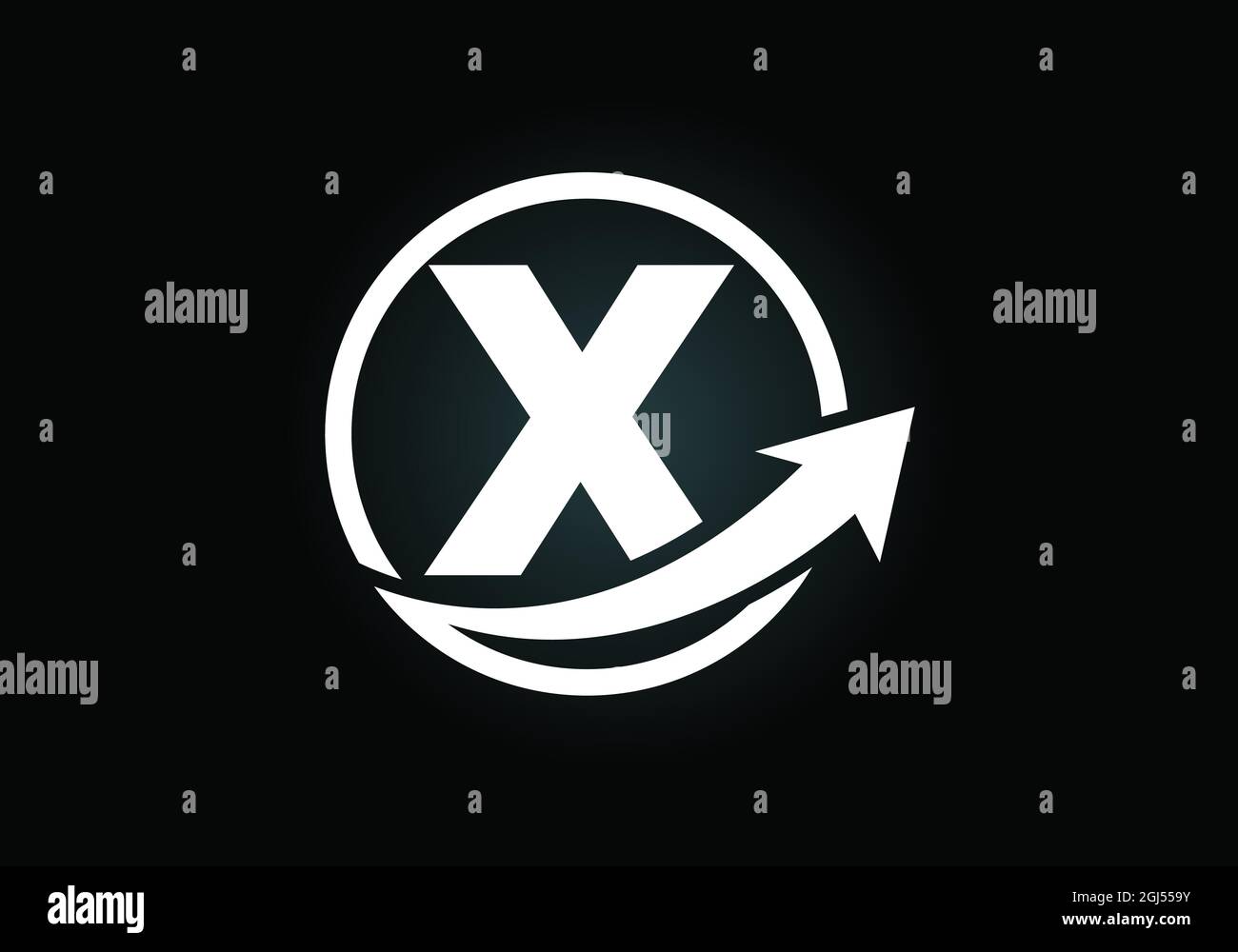 Initial X monogram alphabet symbol design incorporated with the arrow ...