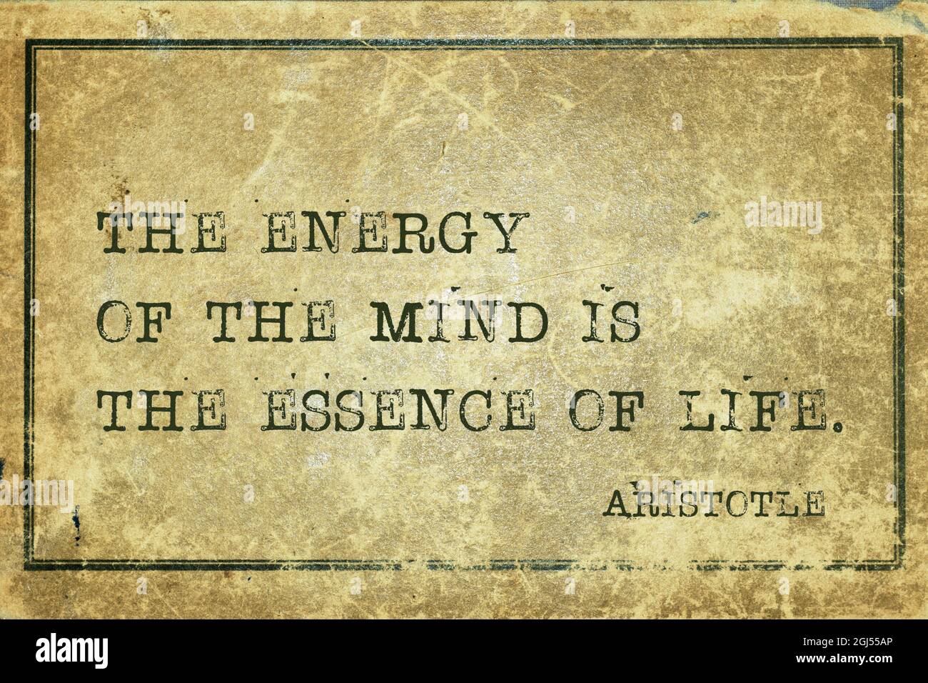 The energy of the mind is the essence of life - ancient Greek ...