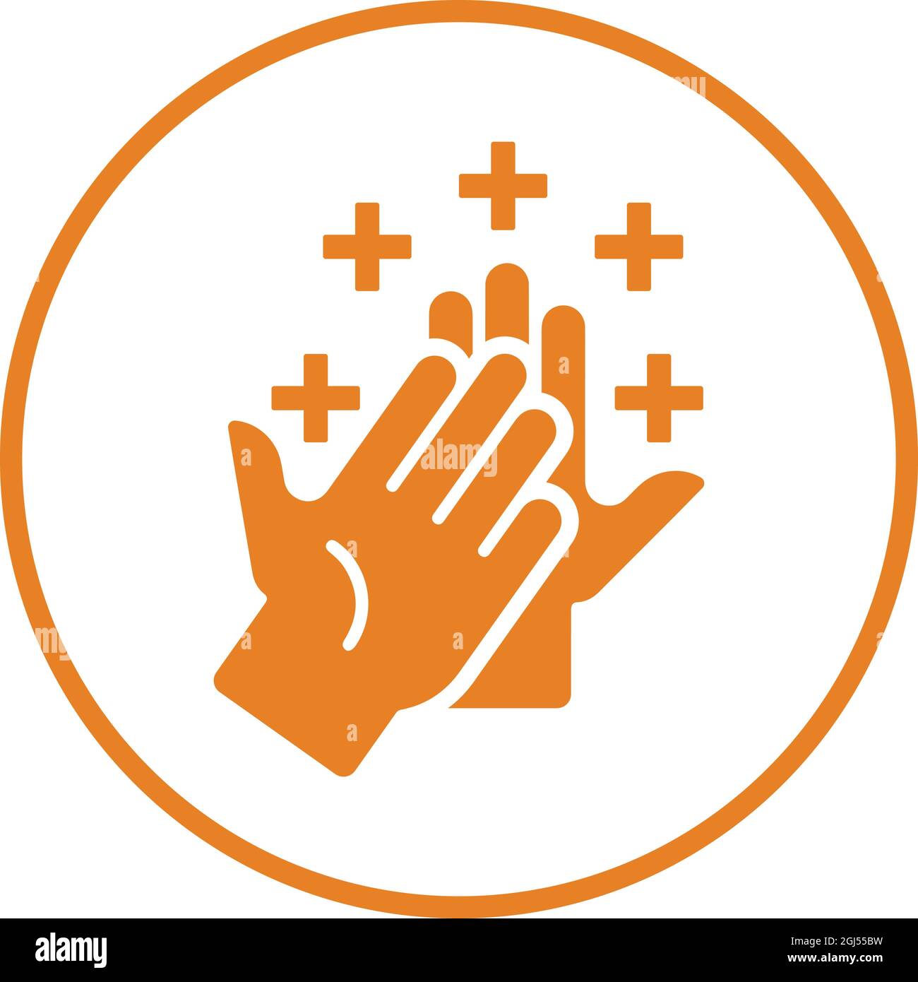 Clean, hands icon is isolated on white background. Use for graphic and ...