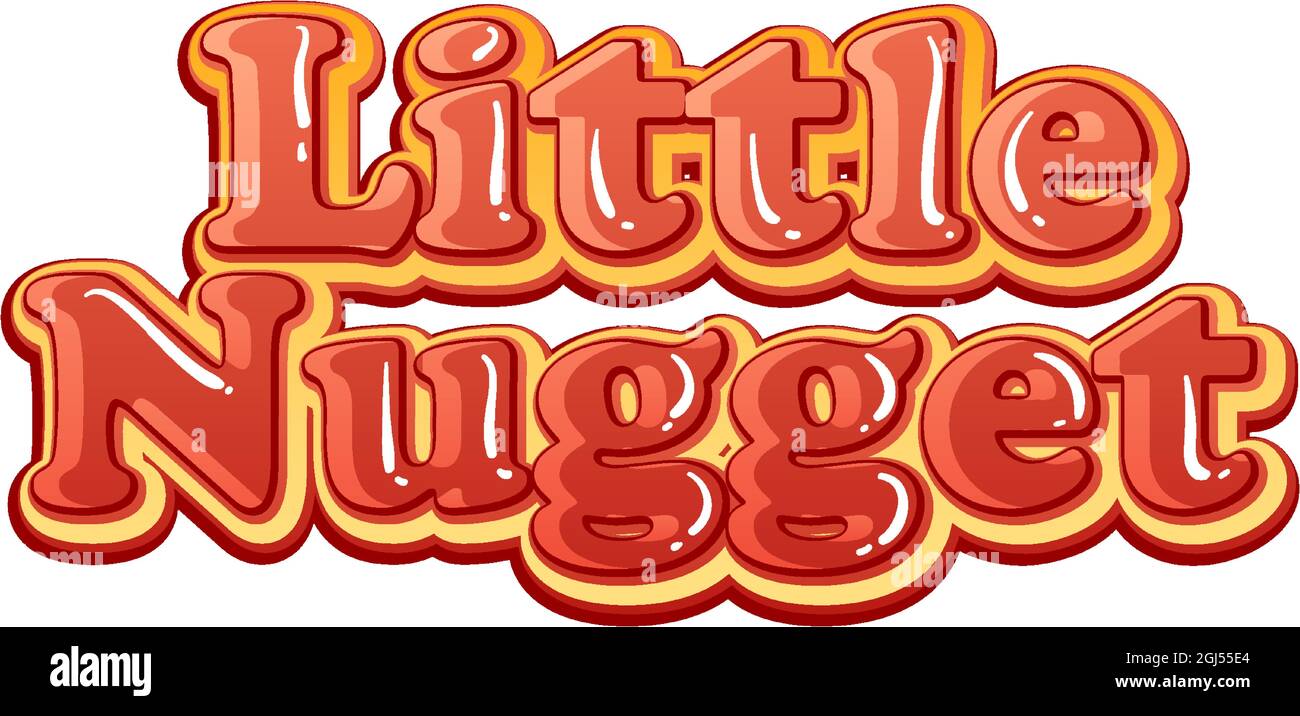 Little Nugget logo text design illustration Stock Vector Image & Art ...